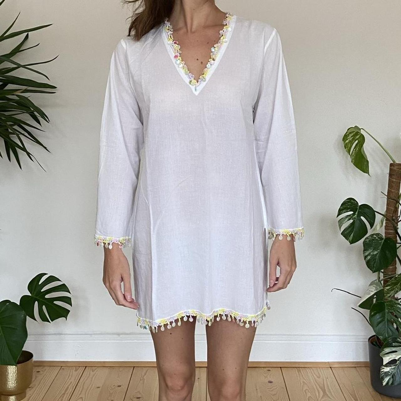 Womens White Cover Ups Depop