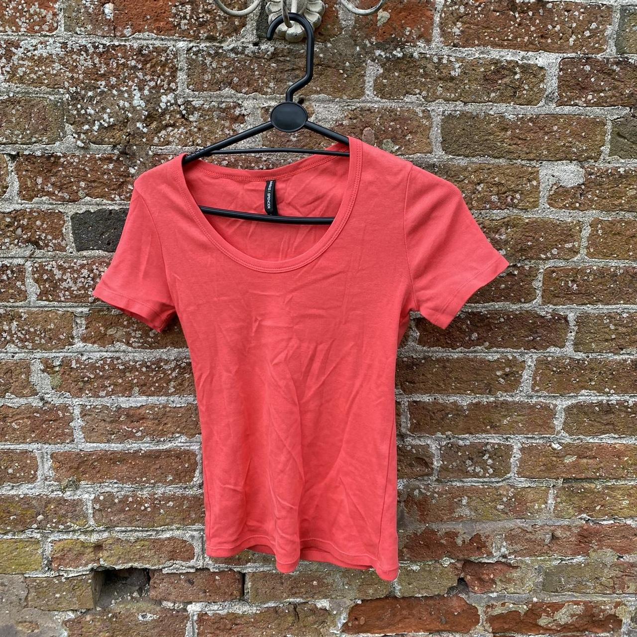 Twin Pack of red & blue t-shirts 10/12 woman fitted... - Depop