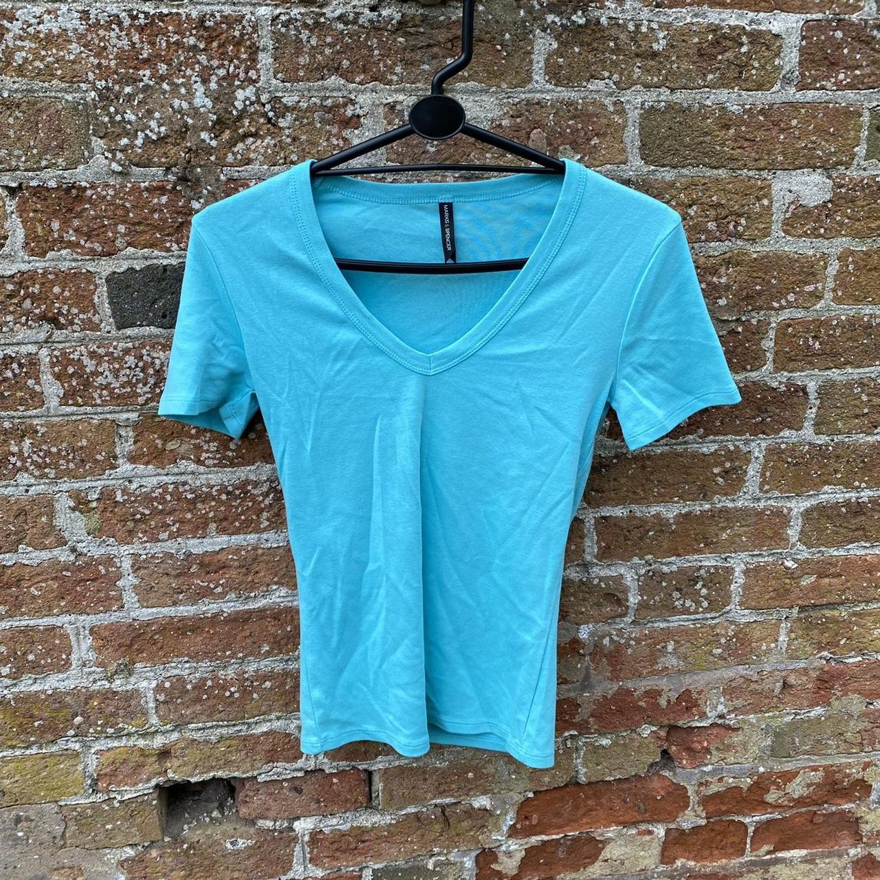 Twin Pack of red & blue t-shirts 10/12 woman fitted... - Depop