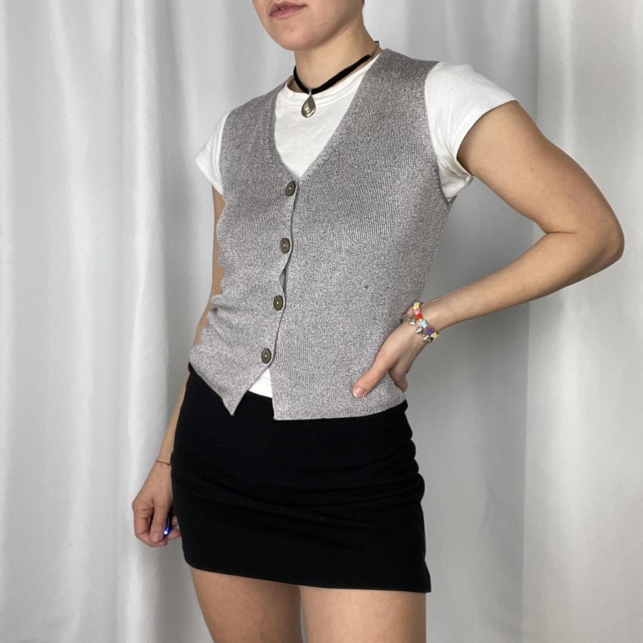 Vintage 90s metallic vest, made out of the coolest... - Depop