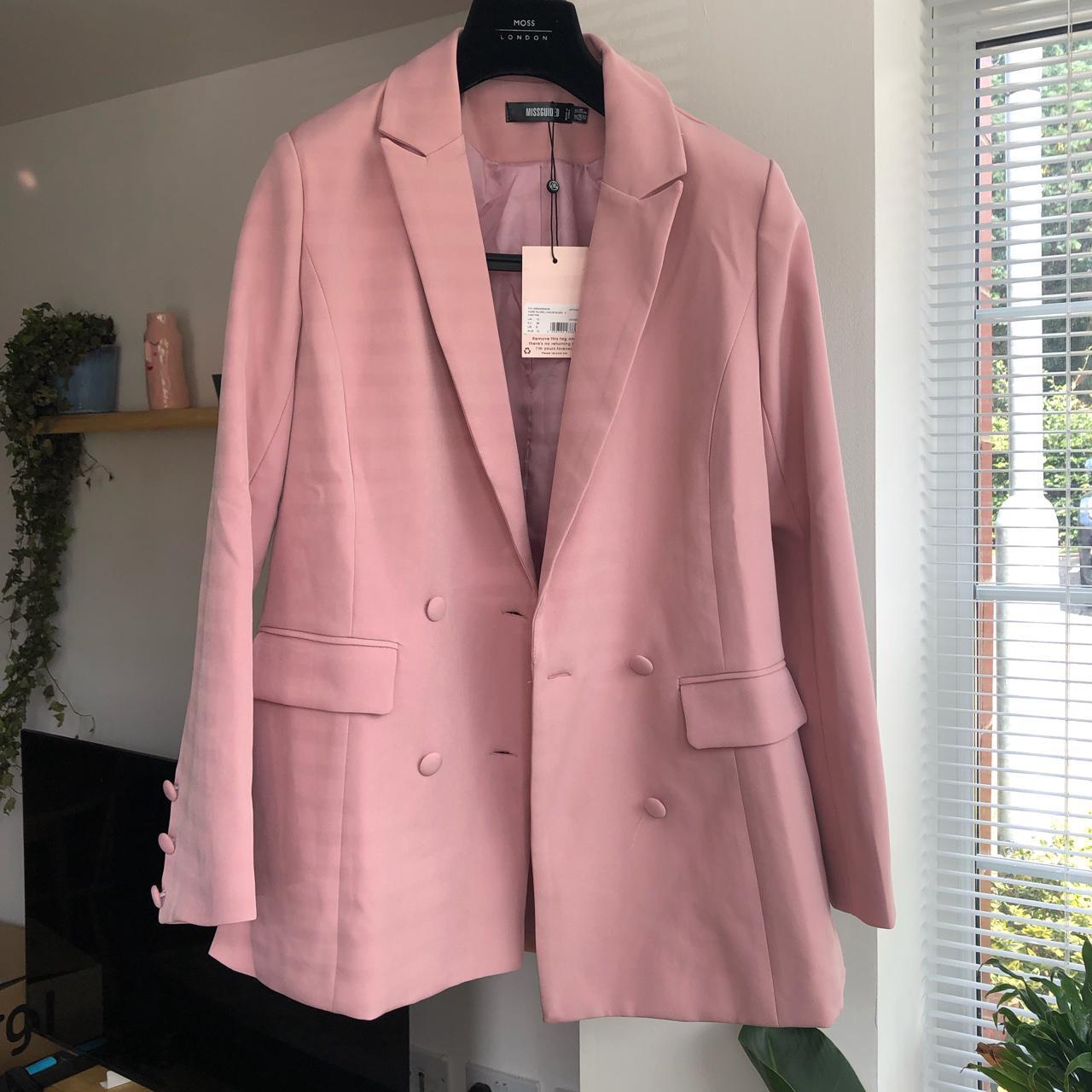 Missguided Women's Pink Suit | Depop