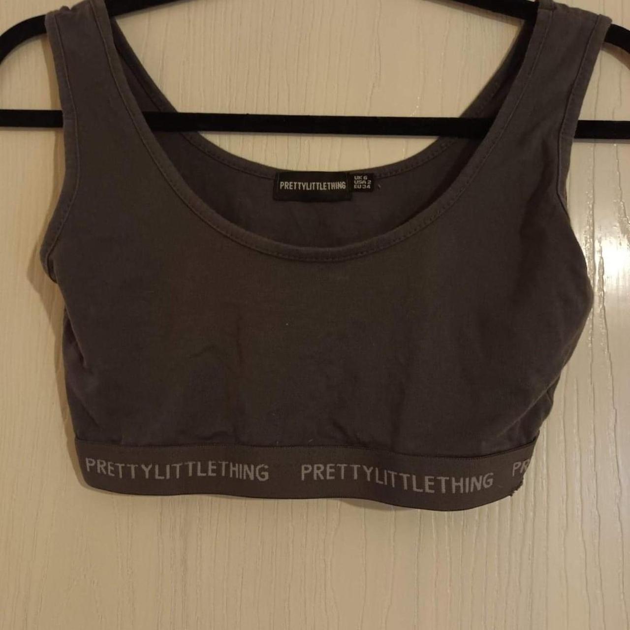 Pretty little thing plt grey two peice lounge wear... - Depop