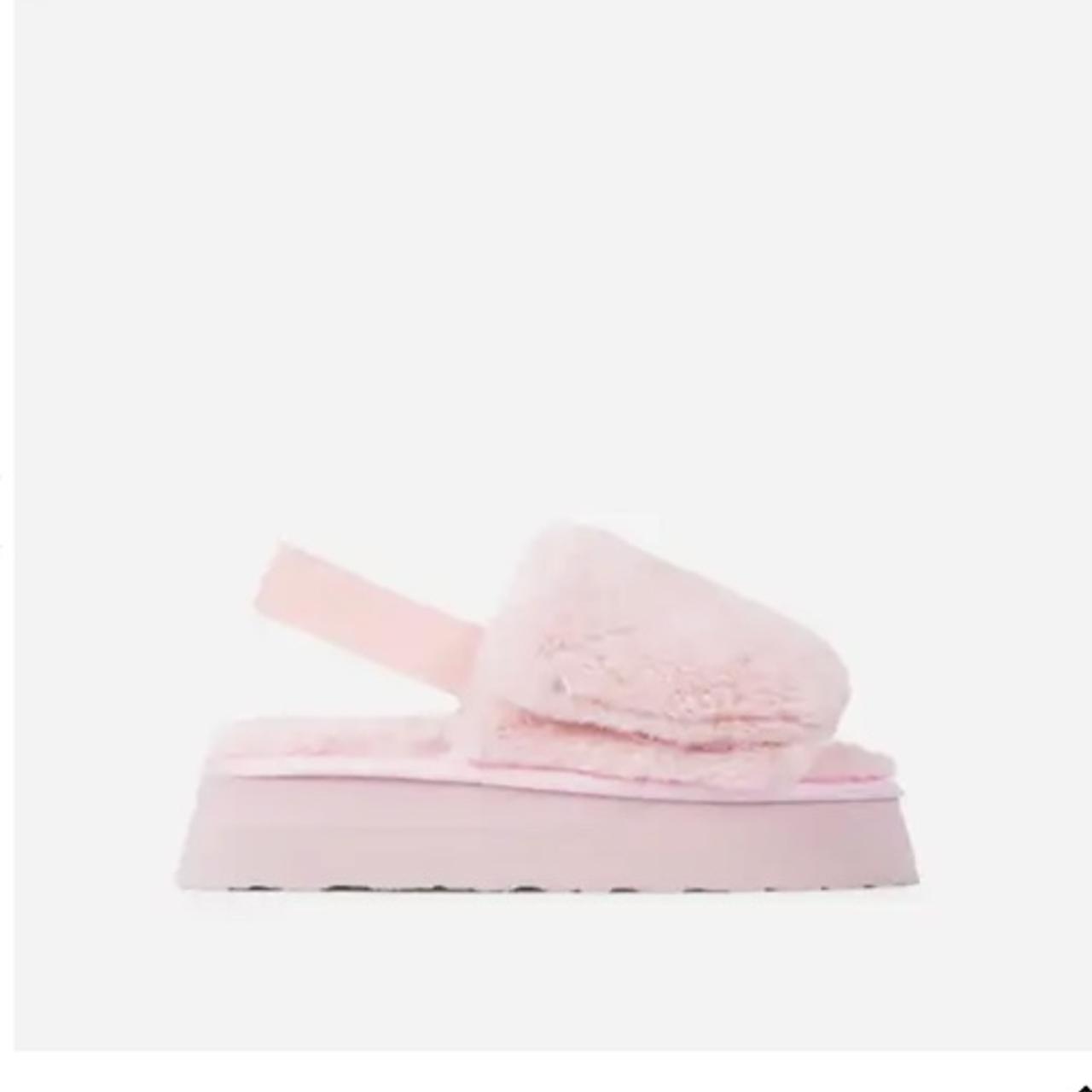 Pink platform slippers. Size 6. Never been worn,... - Depop