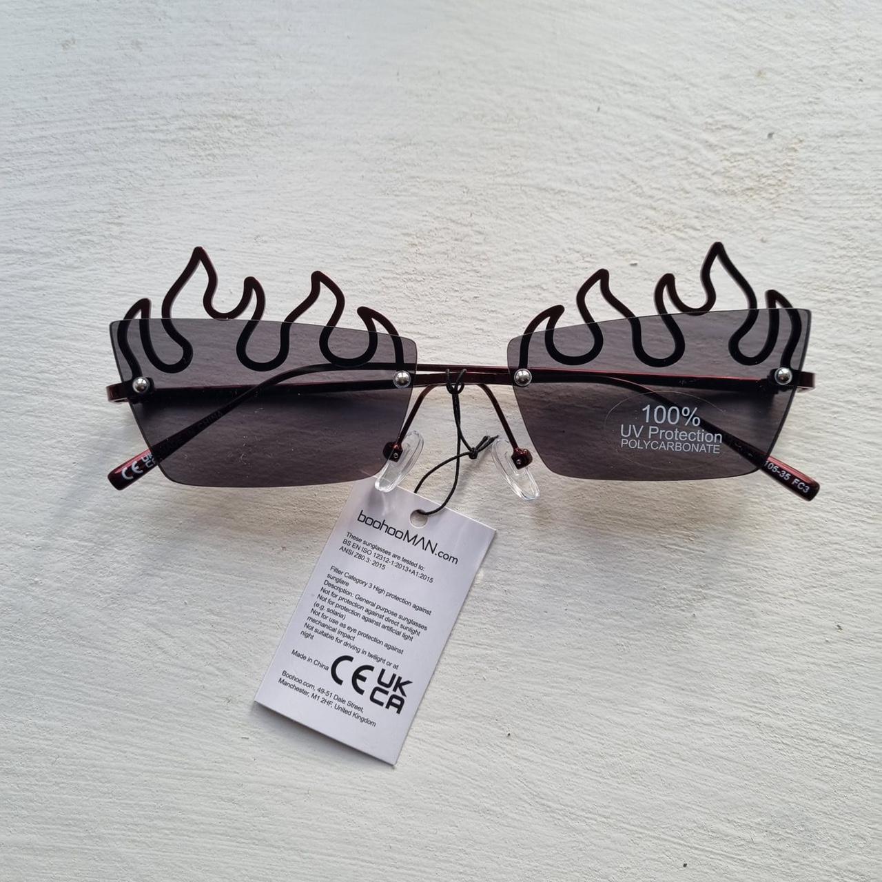 Flame glasses, good quality. Great for festivals... - Depop