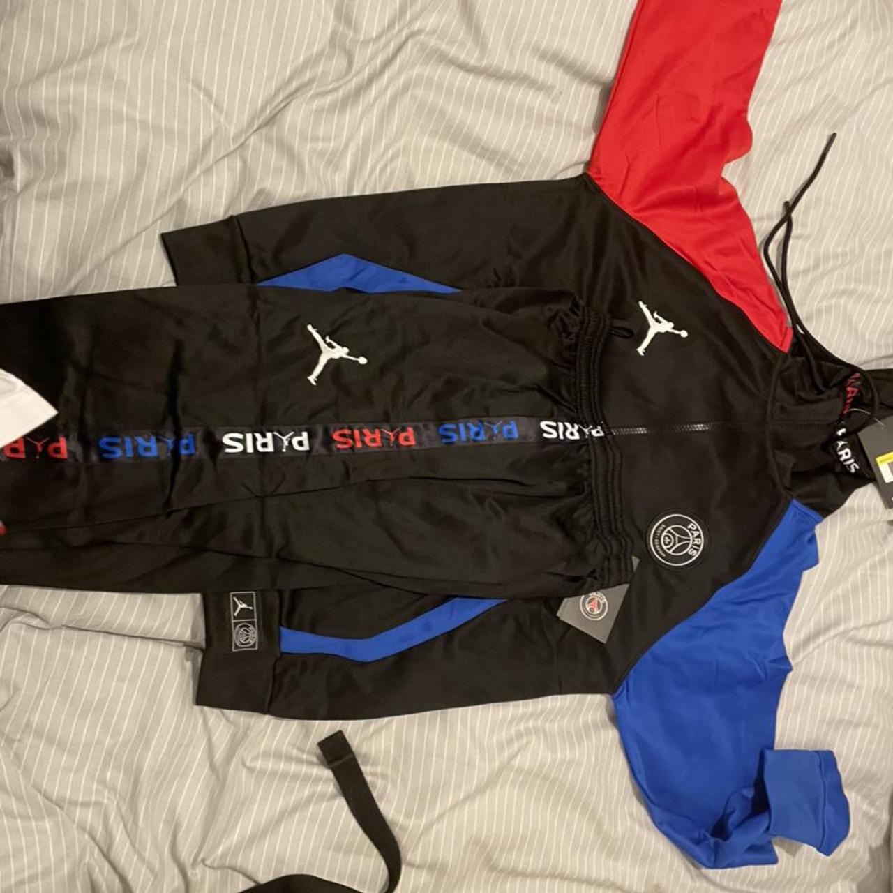 Psg blue red and black tracksuit All sizes... - Depop