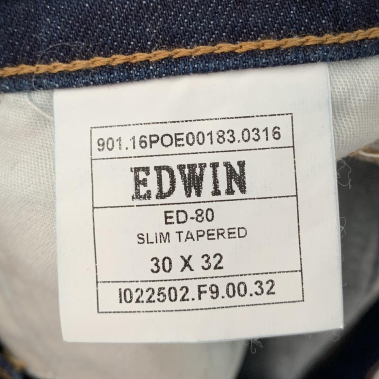 Edwin Jeans, Dark Blue Wash, ED-80, Slim Tapered,... - Depop