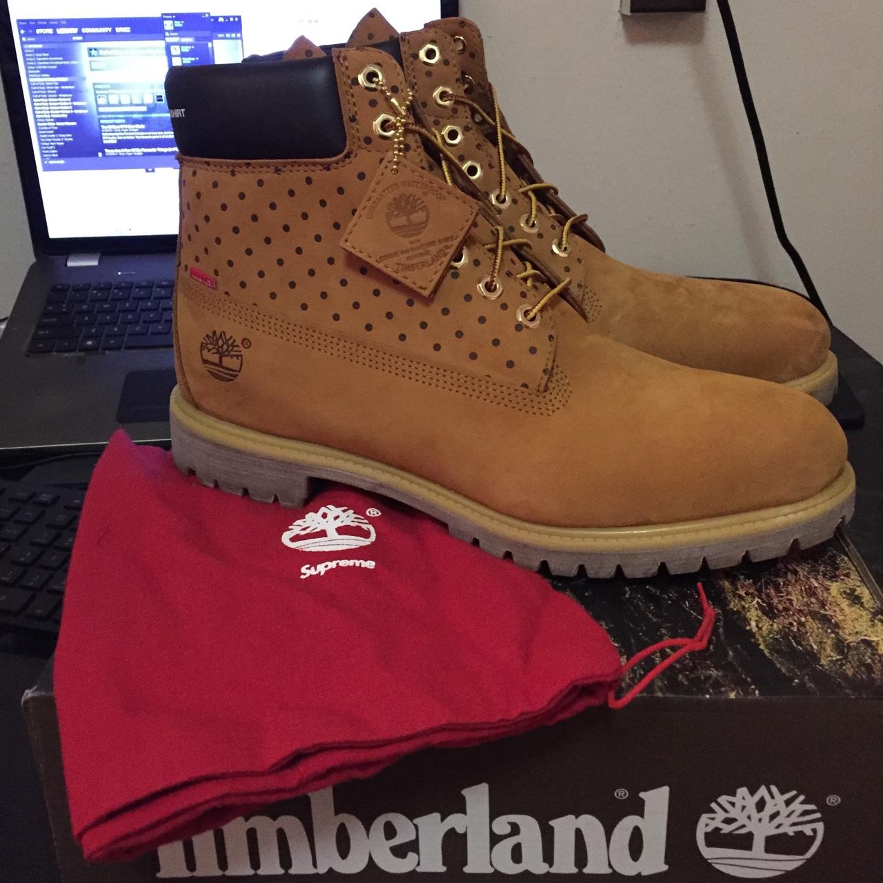 Brand new Supreme CDG Timberland size 13 bought from... - Depop