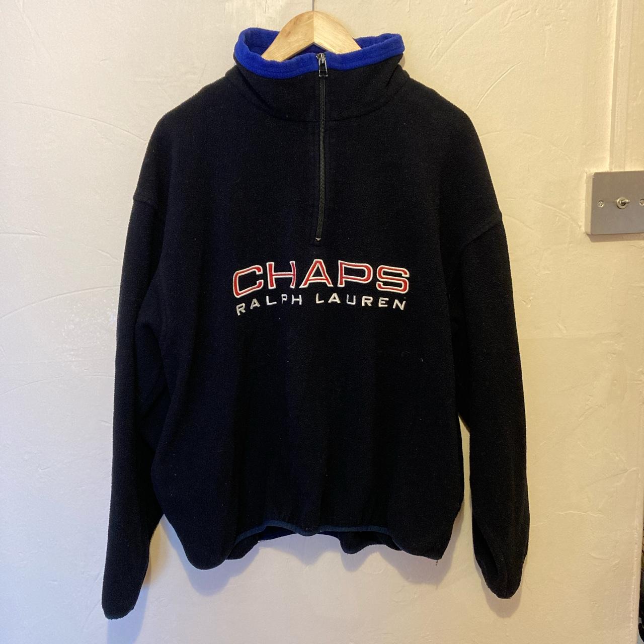 Rare vintage CHAPS by Ralph Lauren 3/4 zip... - Depop