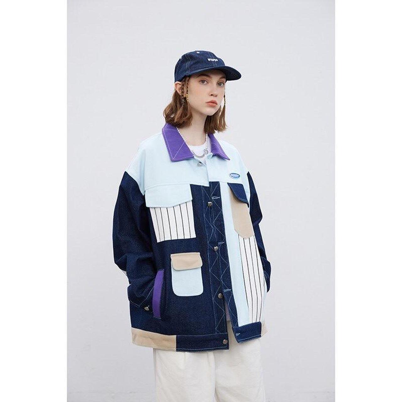 Blue, navy and purple jacket. Comes in small, medium... - Depop