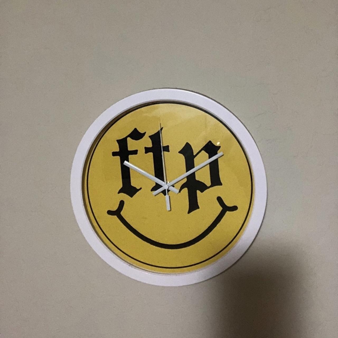 FTP SMILEY CLOCK FUCKTHEPOPULATION YELLOW WHITE... | Depop