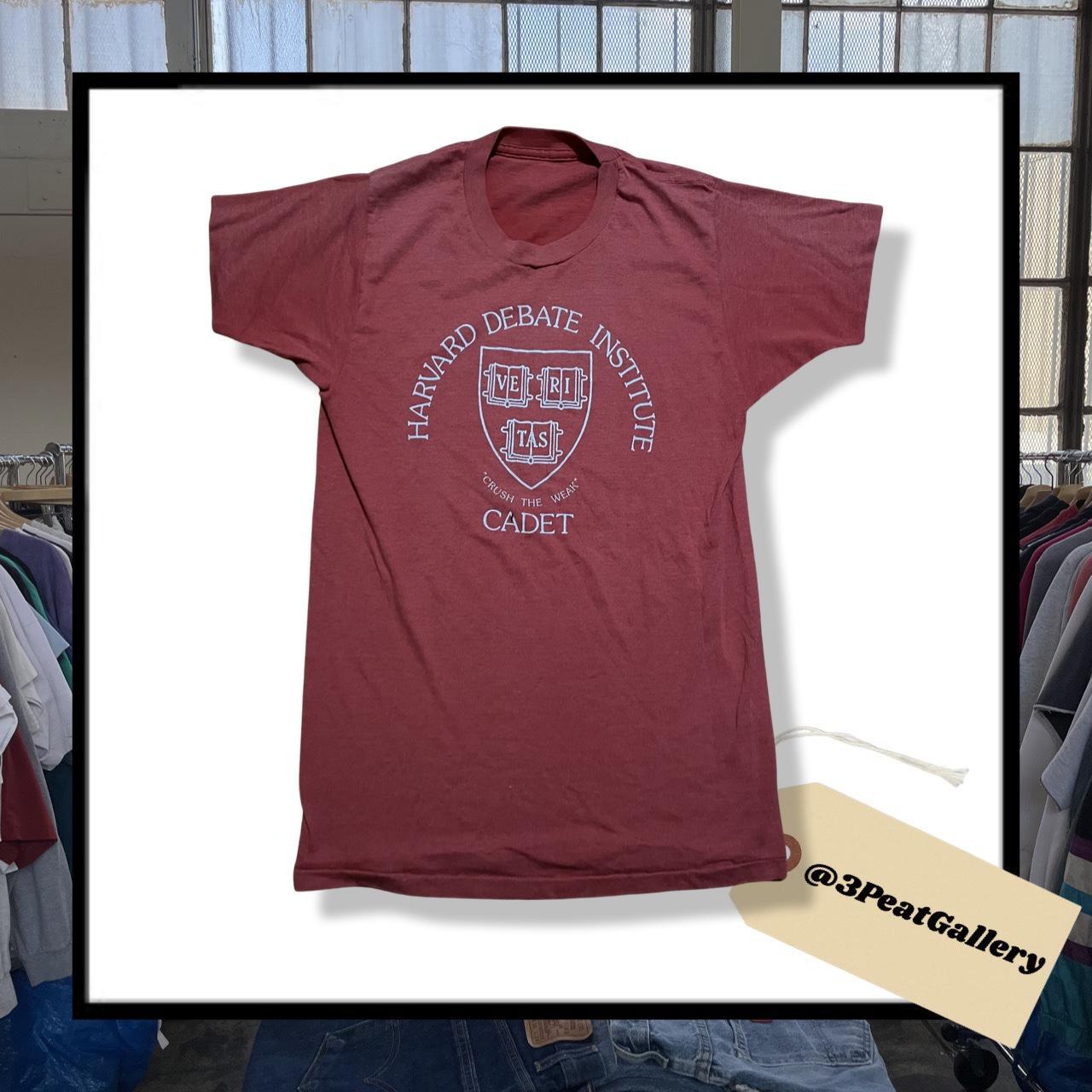 Vintage 70s Harvard Debate Team T-Shirt. Single... - Depop