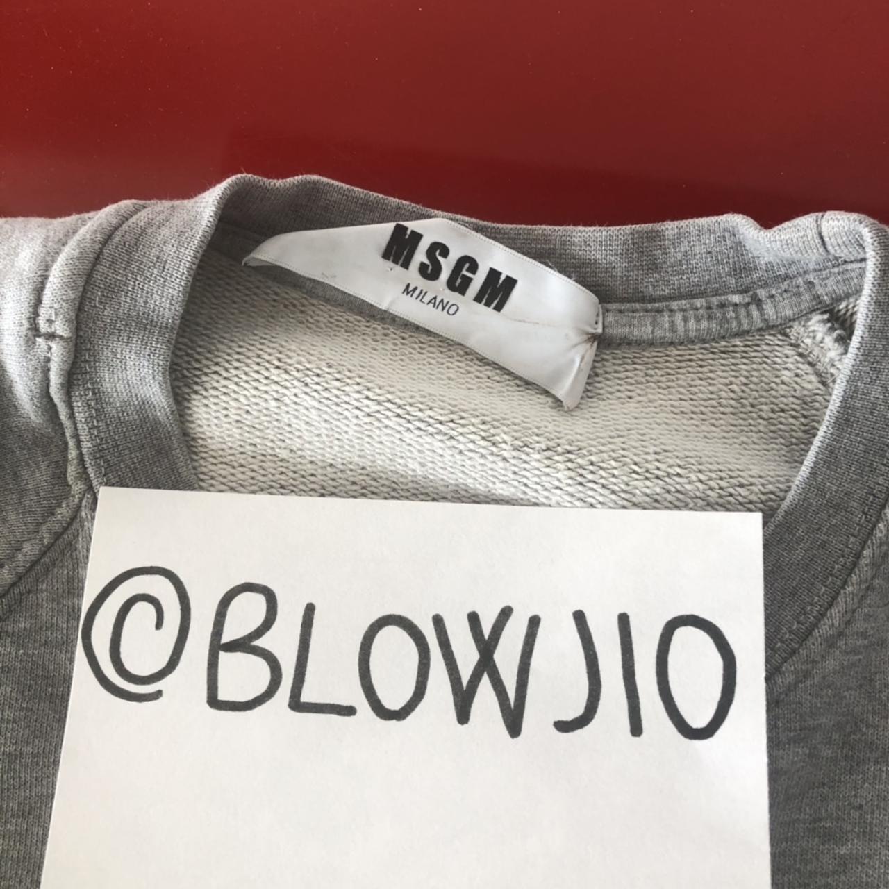 SOLD OUT MSGM Grey Crewneck Size: S Conditions: 9 /... - Depop