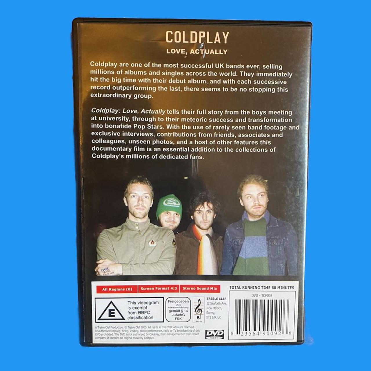 Coldplay - Love, Actually . A documentary film DVD 📀... - Depop