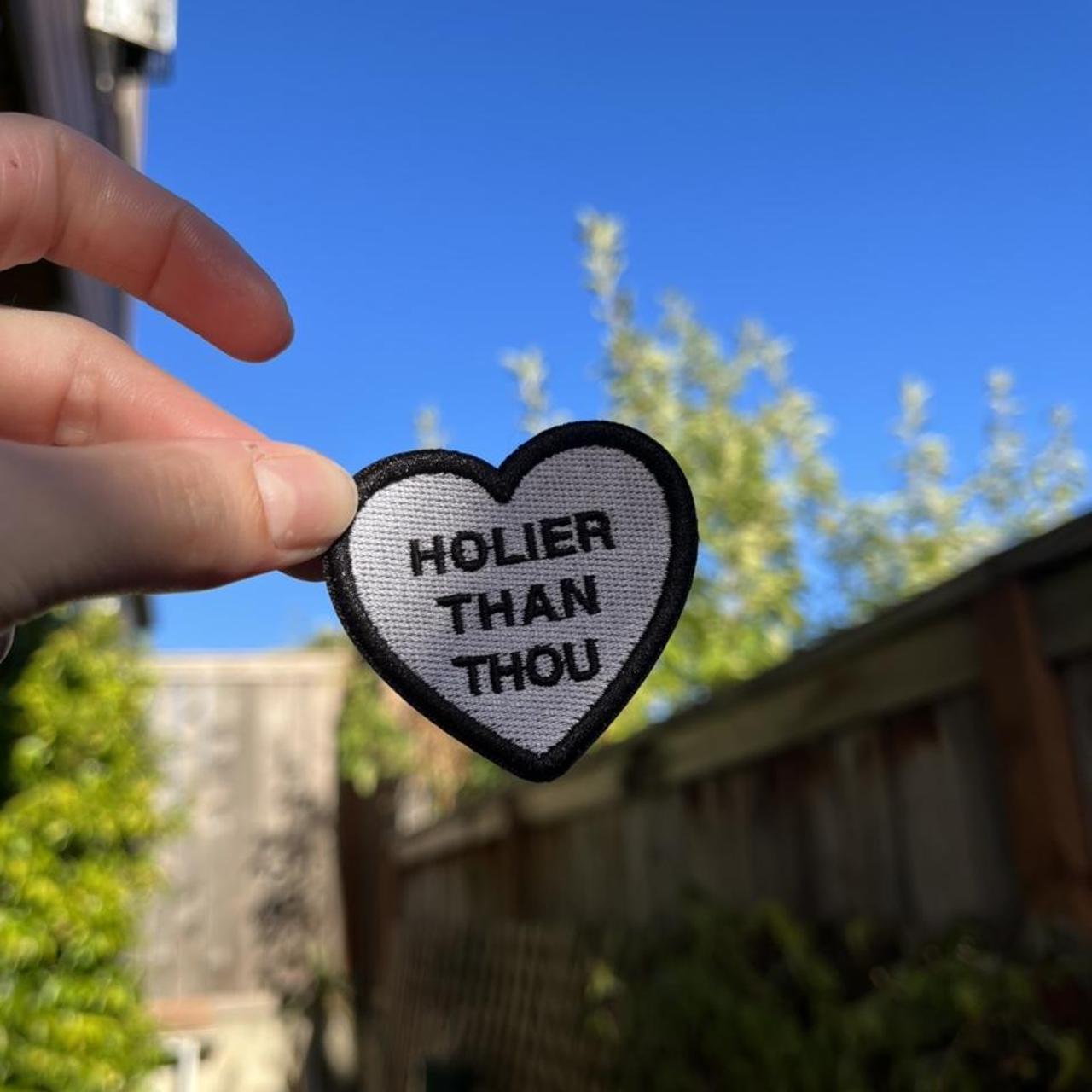 Holier Than Thou Heart Patch iron-on patch #patches... - Depop