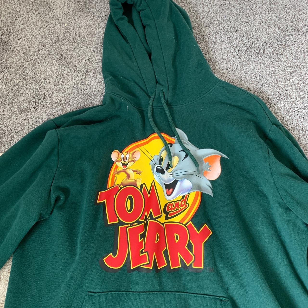 Green Tom and Jerry Hoodie! Super comfortable and... - Depop