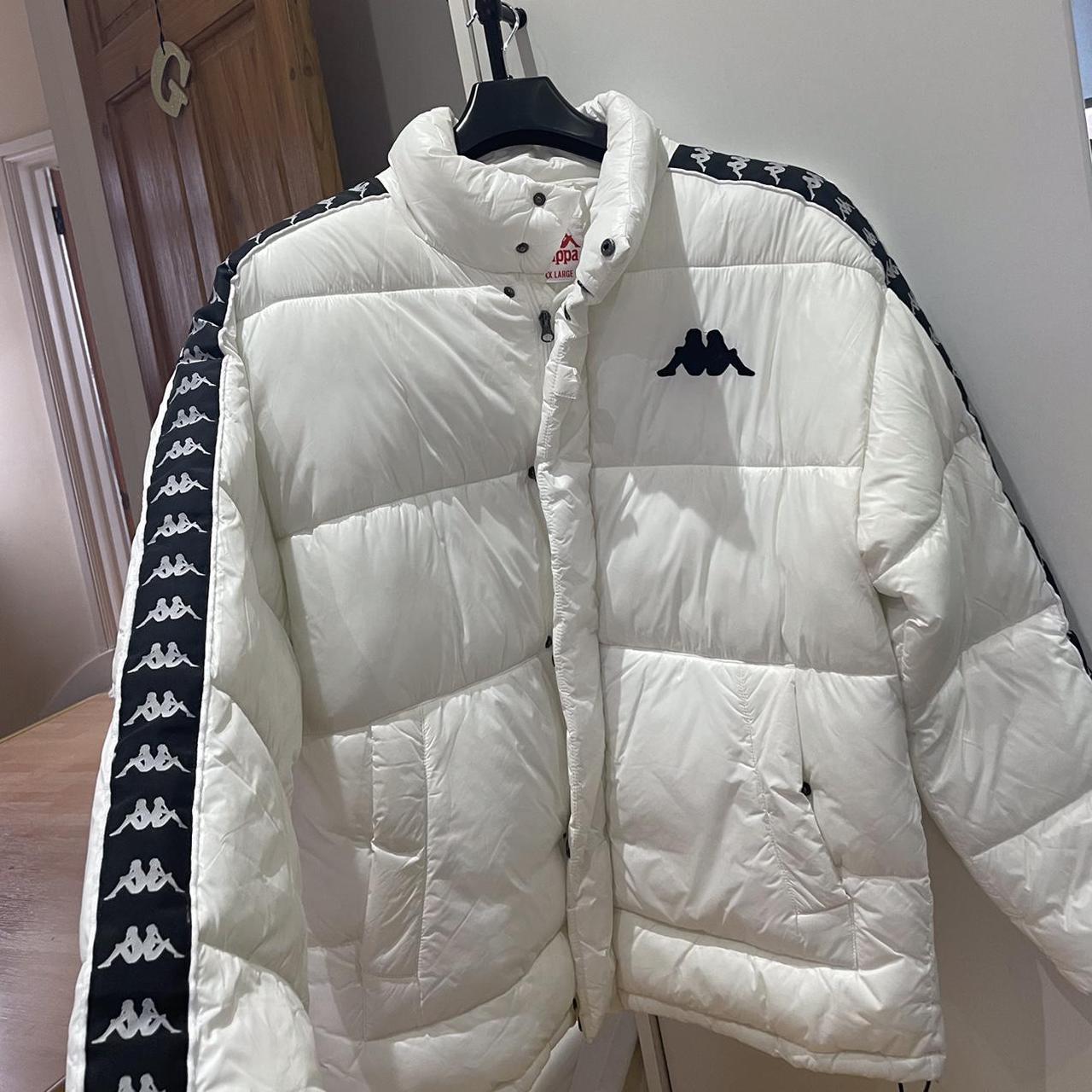 Kappa White Vintage Jacket Never worn it outside -... - Depop