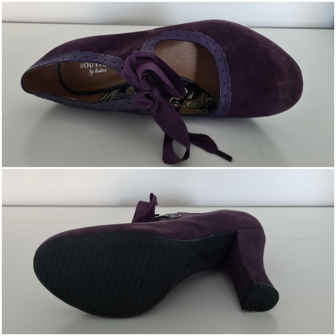 Purple Hotter Heels These purple ribbon tied heels... - Depop