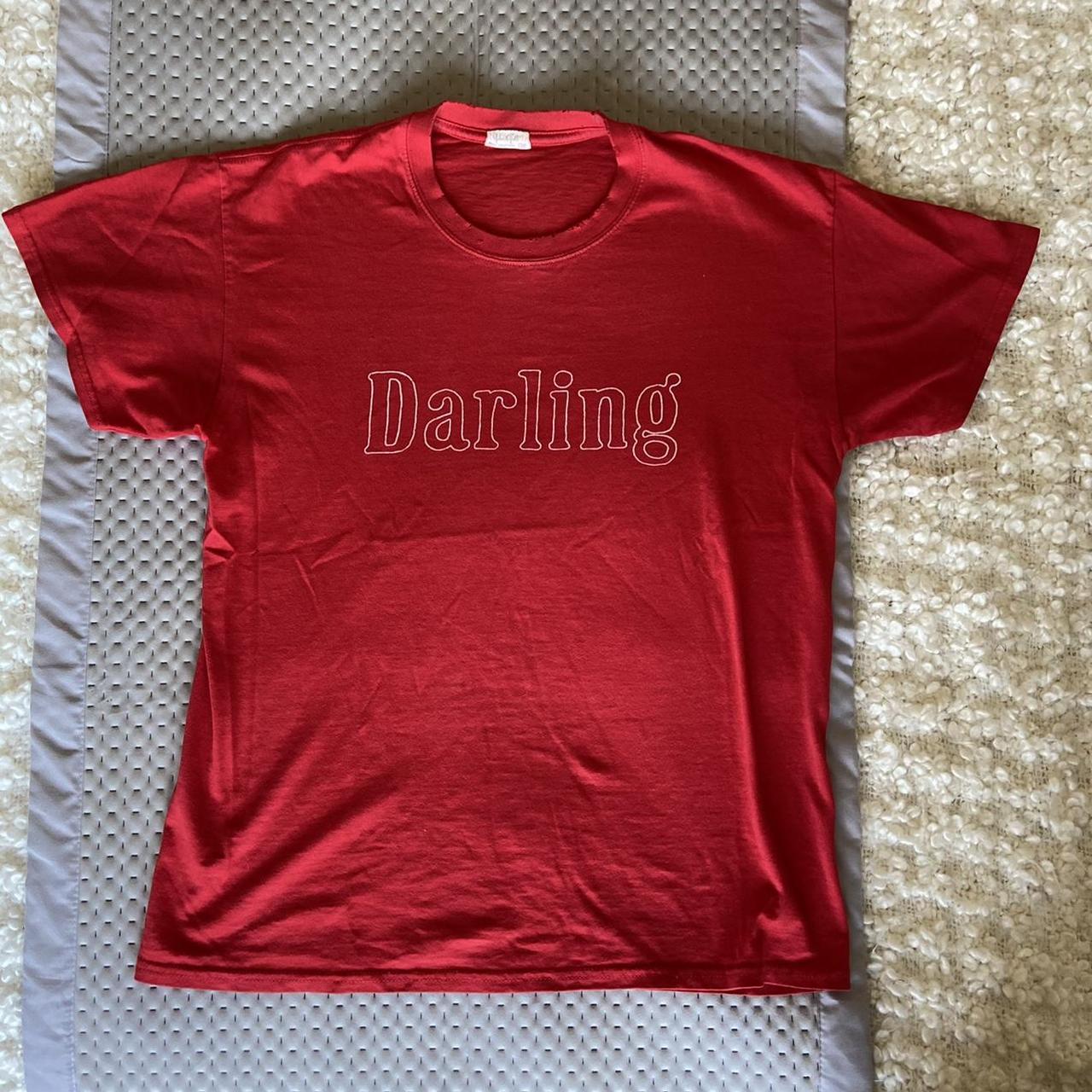 oversized darling graphic tee no size would fit 6-10... - Depop