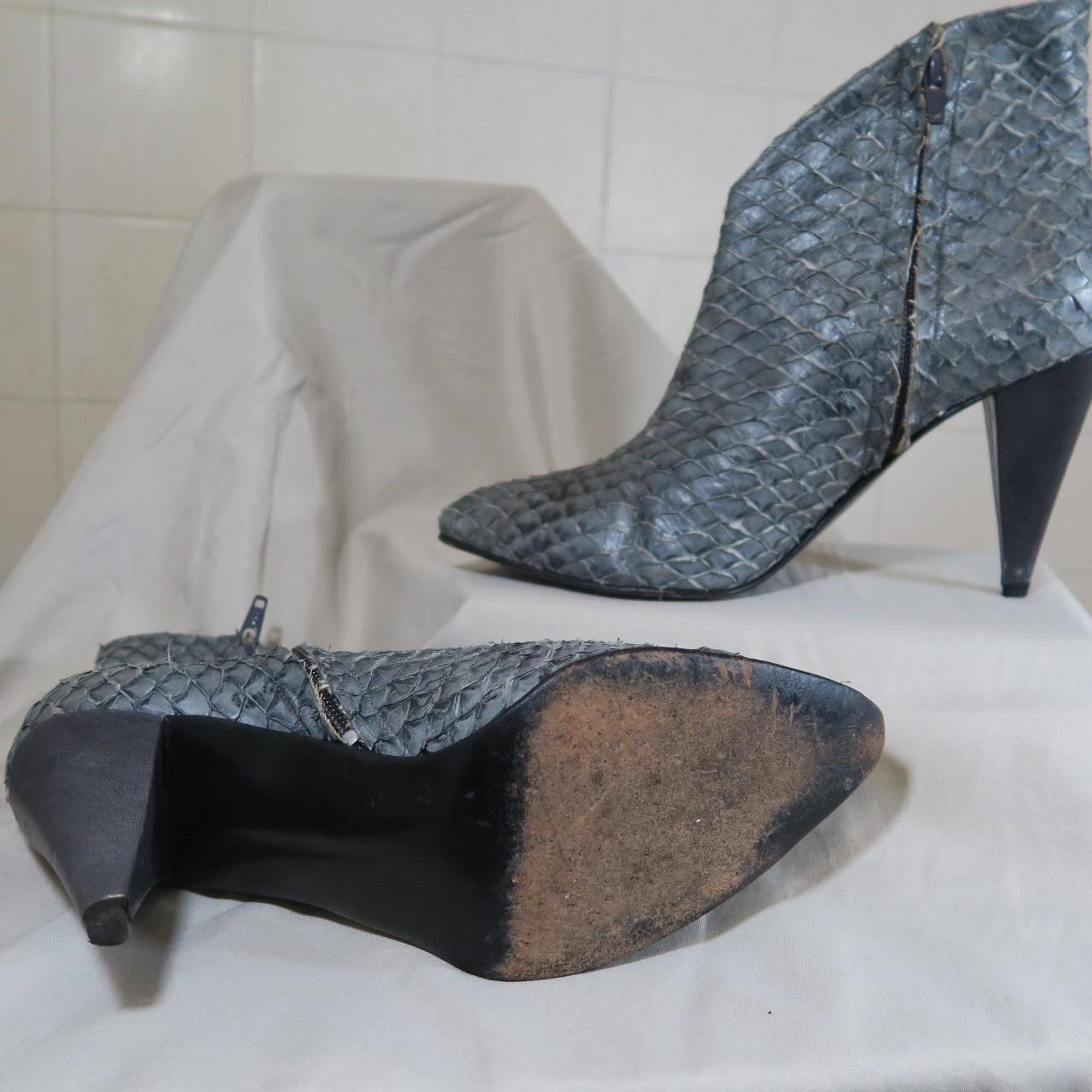 80's Women's Python Skin Ankle Boot Vintage Kosiuko... - Depop