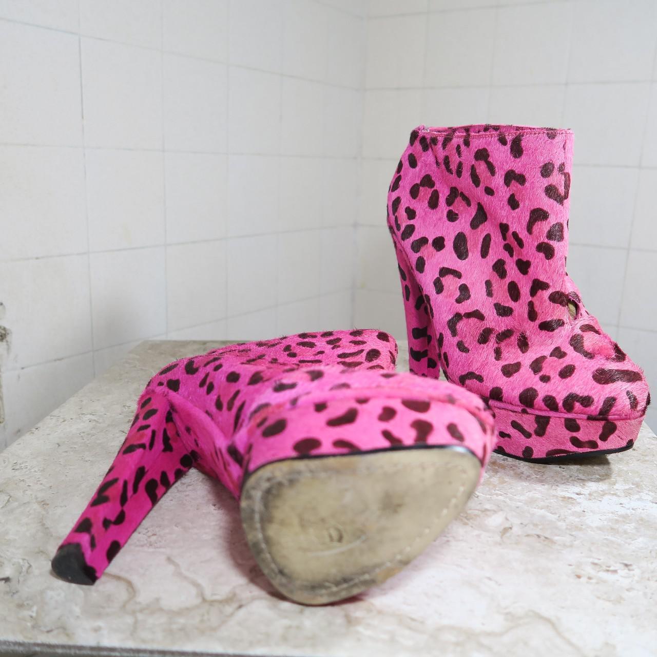 Preloved Platform Shoes. Highlighter Pink High... - Depop