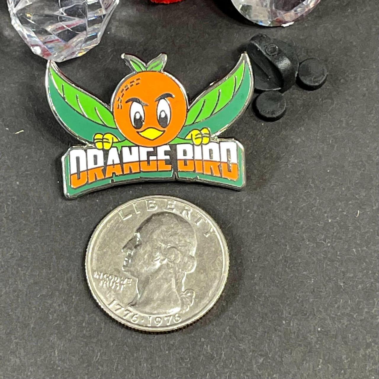 Disney Parks Angry Orange Bird Pin These are used... - Depop