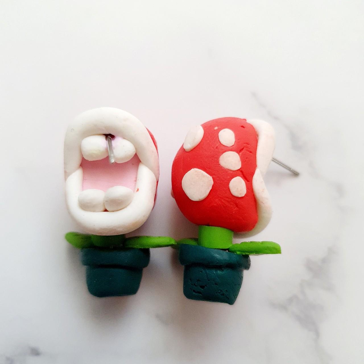 Super Mario polymer studs #supermario #jewellery... - Depop