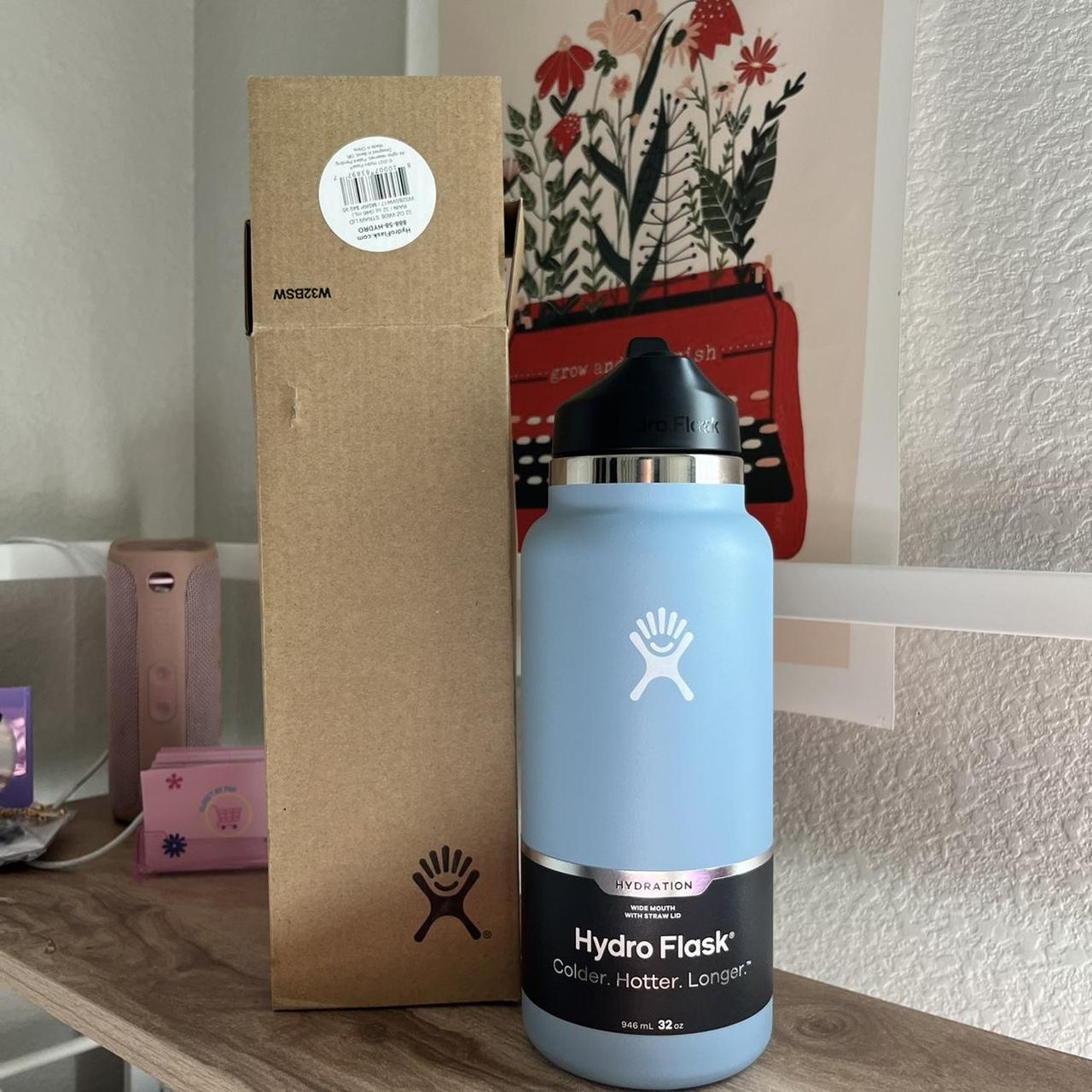 New Hydro Flask Wide Mouth Straw Lid 32oz Water... - Depop