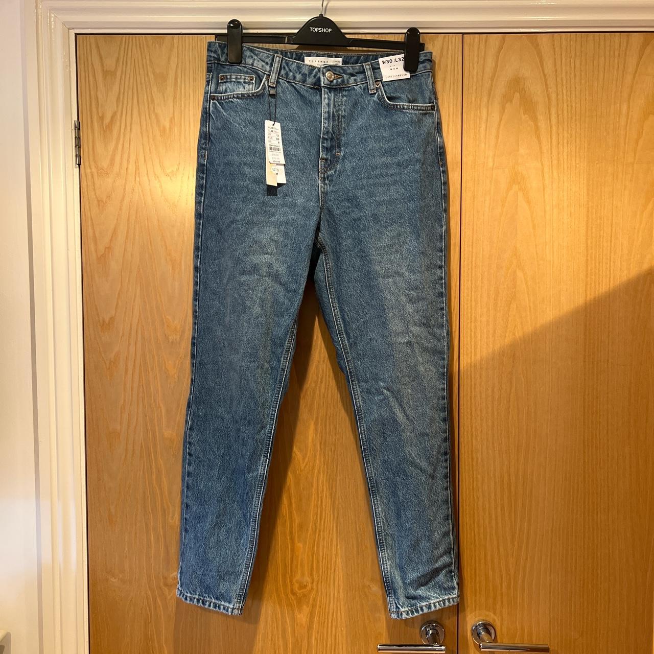 Topshop Mom Fit Denim Jeans High Waisted, Tapered... - Depop