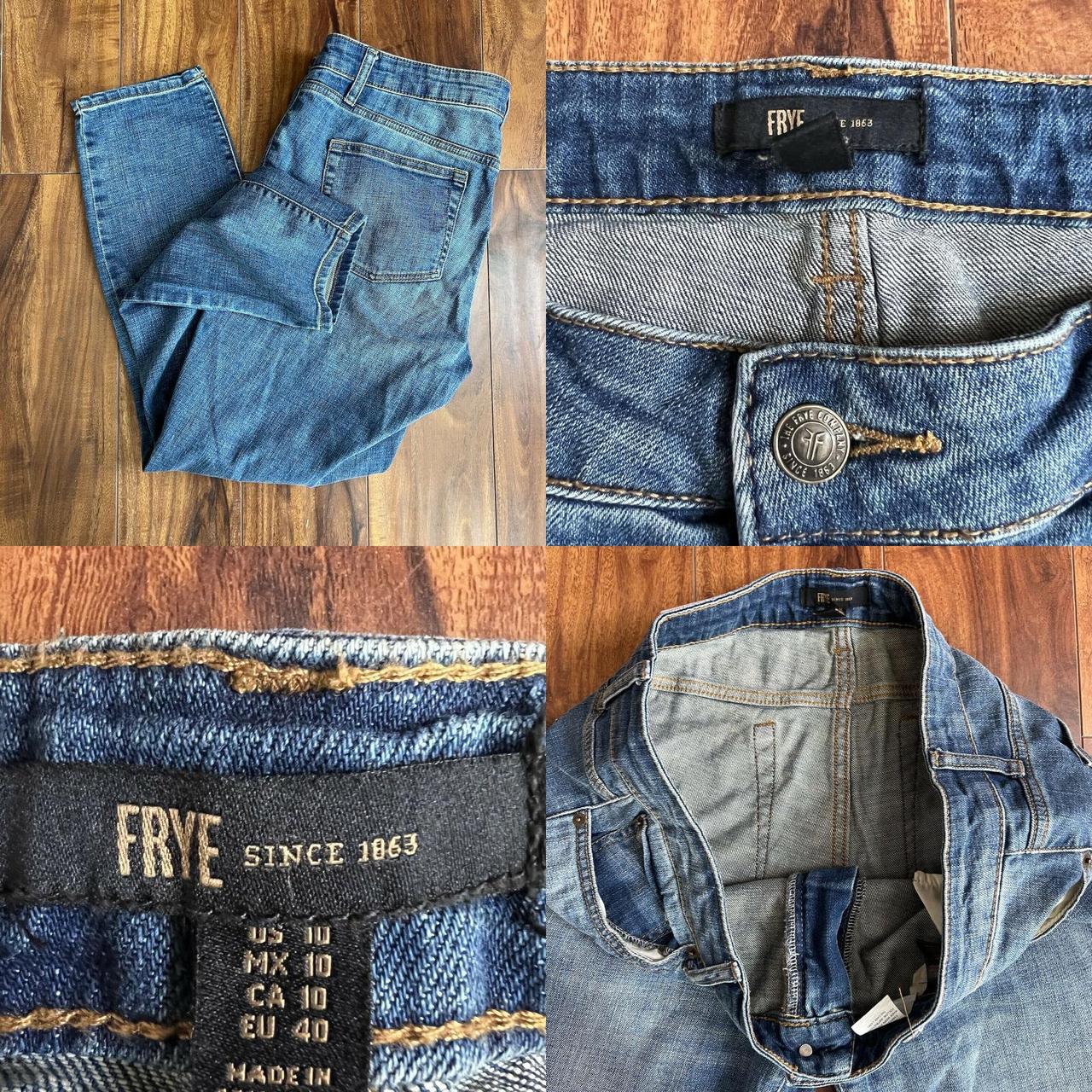 Frye Womens Denim Pants Size US 10 Blue Cotton... - Depop