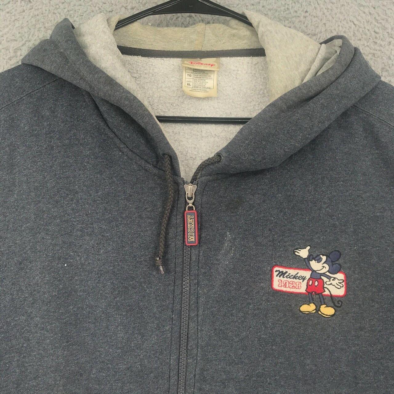 Disney Fleece Sweater Adult Xl Gray Mickey Mouse Depop