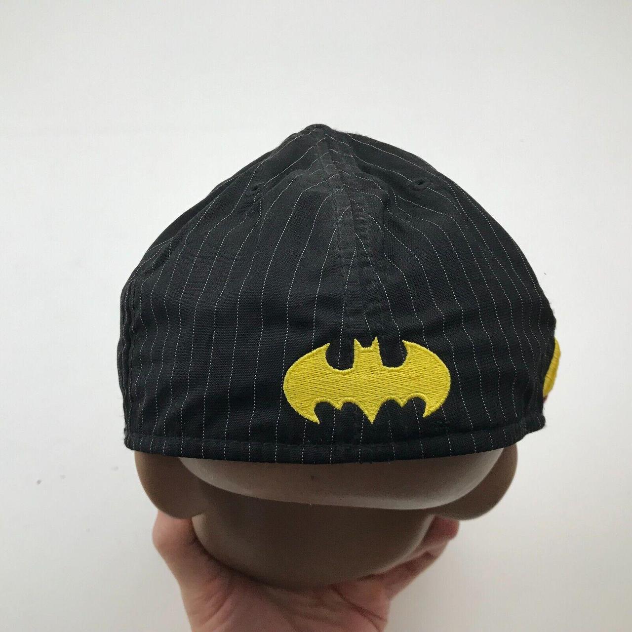 Batman Hat Cap Stretch Fit Black Yellow Embroidered... - Depop