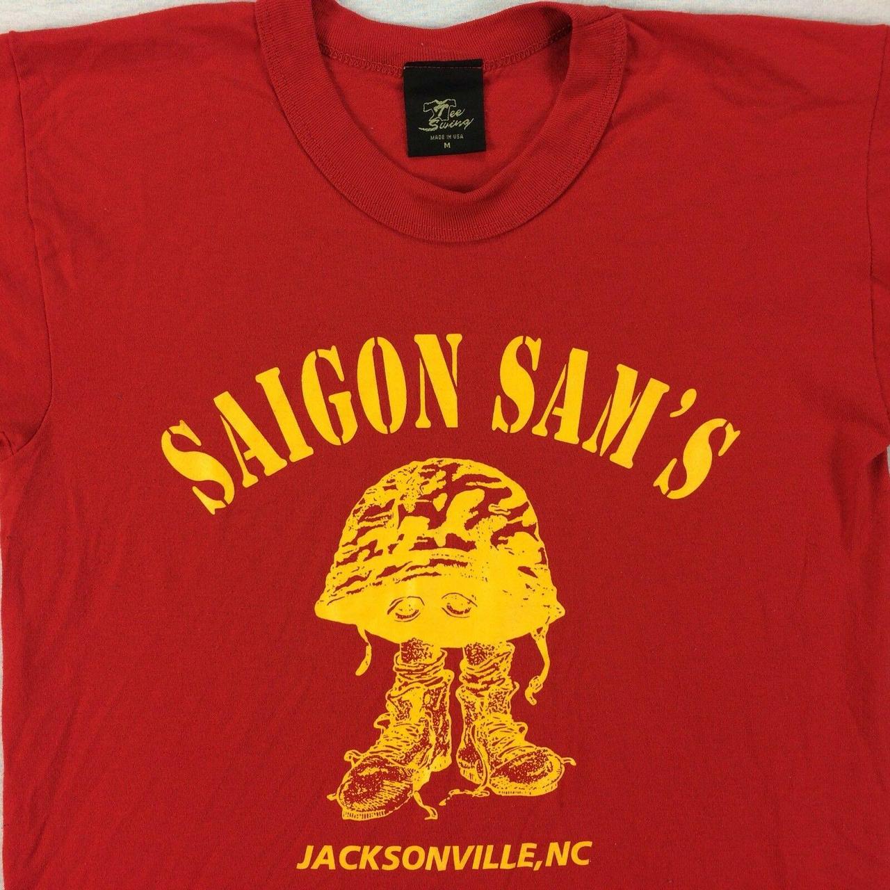 Vintage 80s SAIGON SAMs T-Shirt Mens Medium Military... - Depop