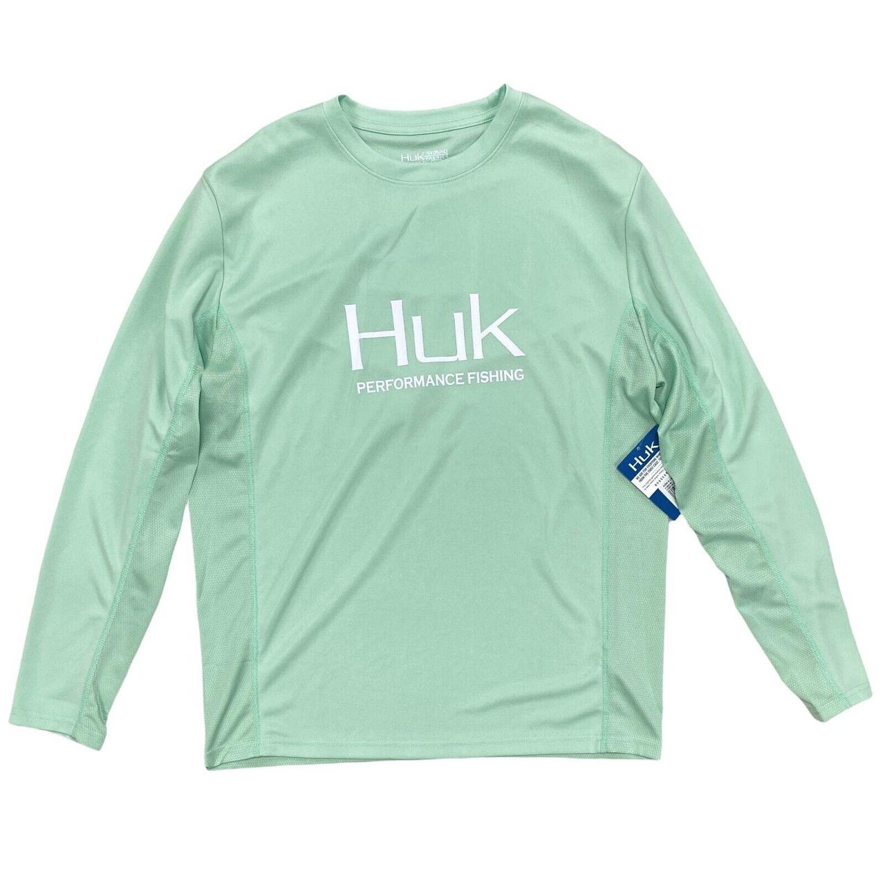 HUK Men's Icon X Long Sleeve Fishing Shirt Size M... - Depop