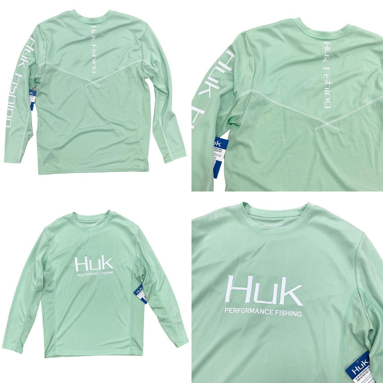 HUK Men's Icon X Long Sleeve Fishing Shirt Size M... - Depop