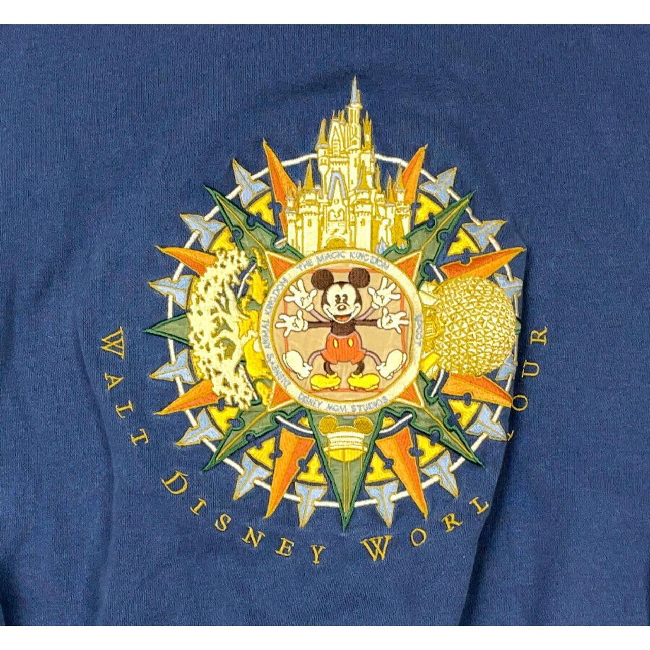 VTG Walt Disney World Tour Navy Blue Embroidered... - Depop