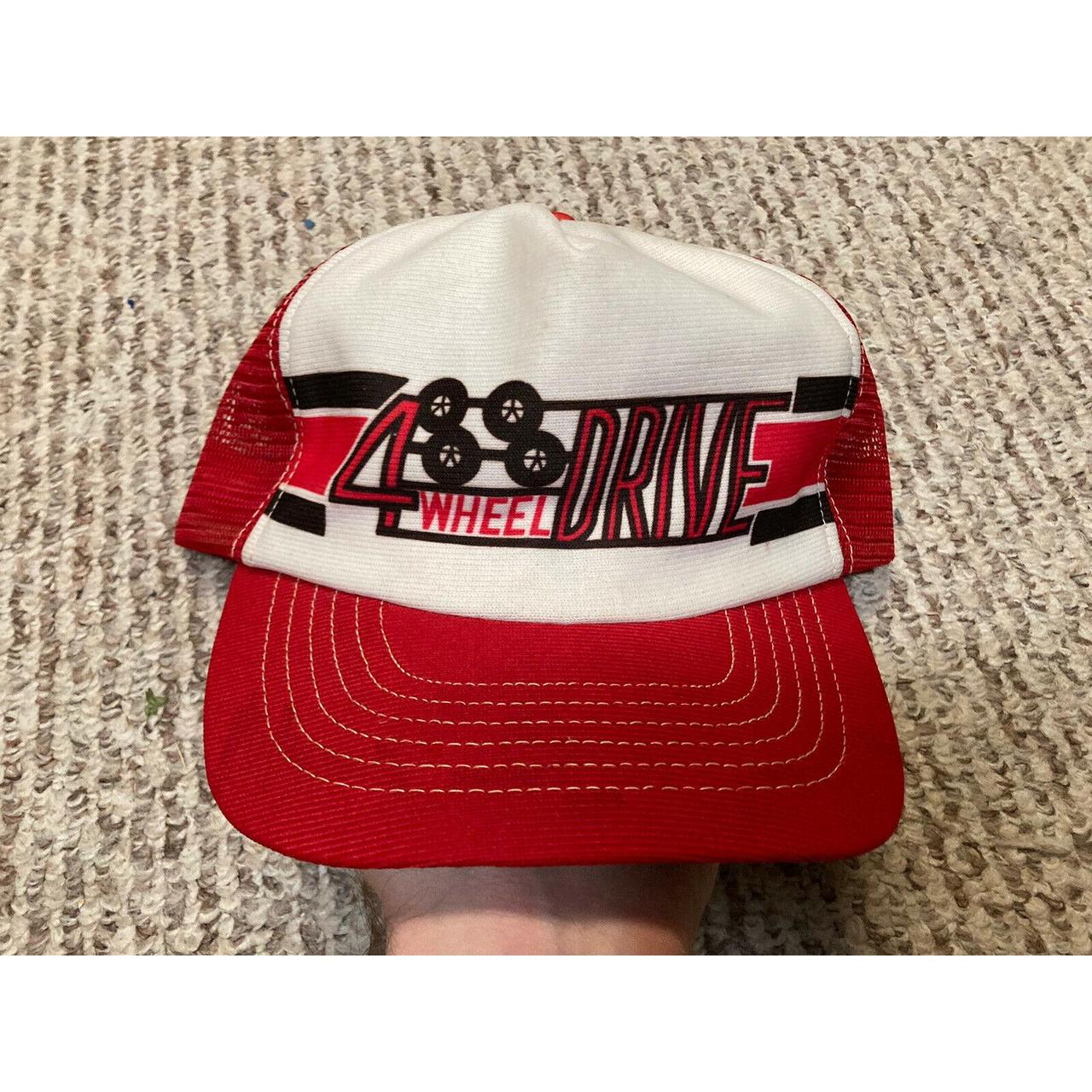 Vtg 4 Wheel Drive Mesh Trucker Hat Snapback Patch... - Depop