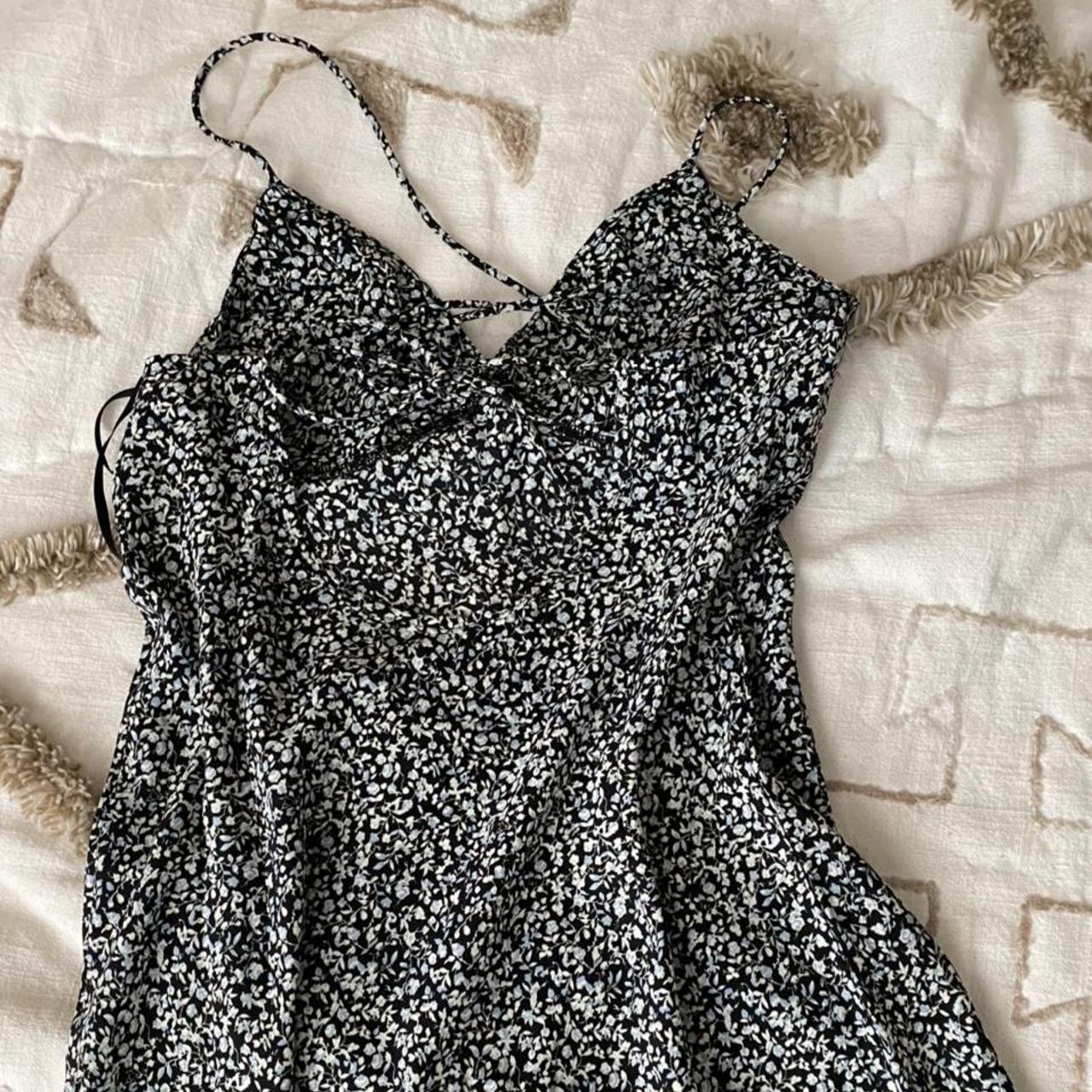 floral summer mini dress - Depop