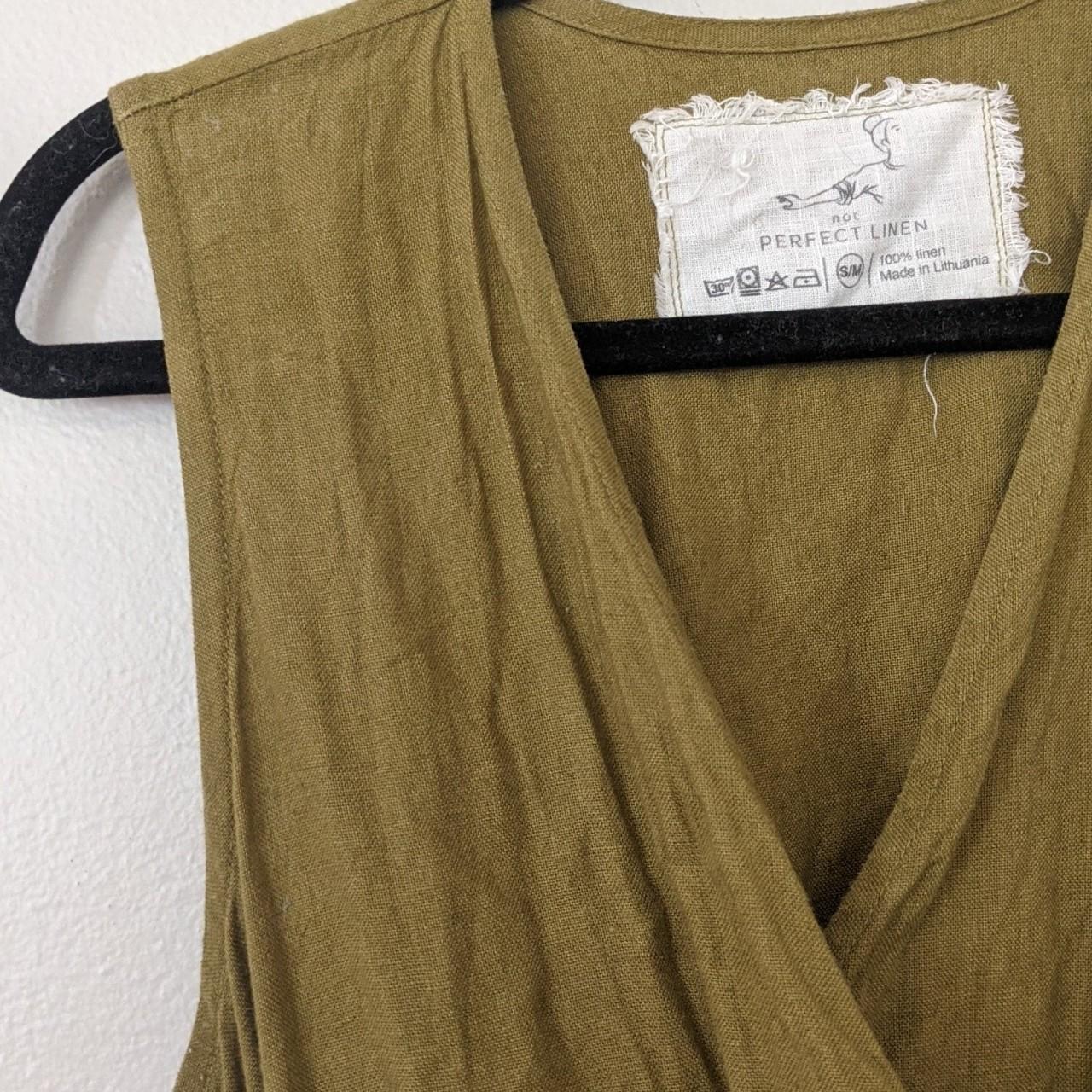 Not Perfect Linen MARGARET wrap sleeveless jumpsuit... - Depop