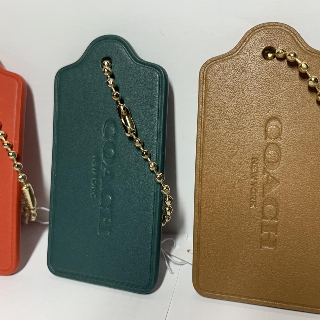 authentic leather coach hangtag / luggage tag /... - Depop