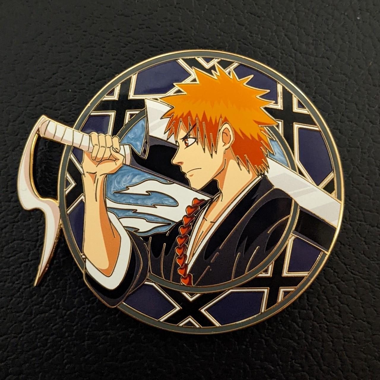 Ichigo Pin Enamel pin featuring Ichigo Kurosaki... - Depop