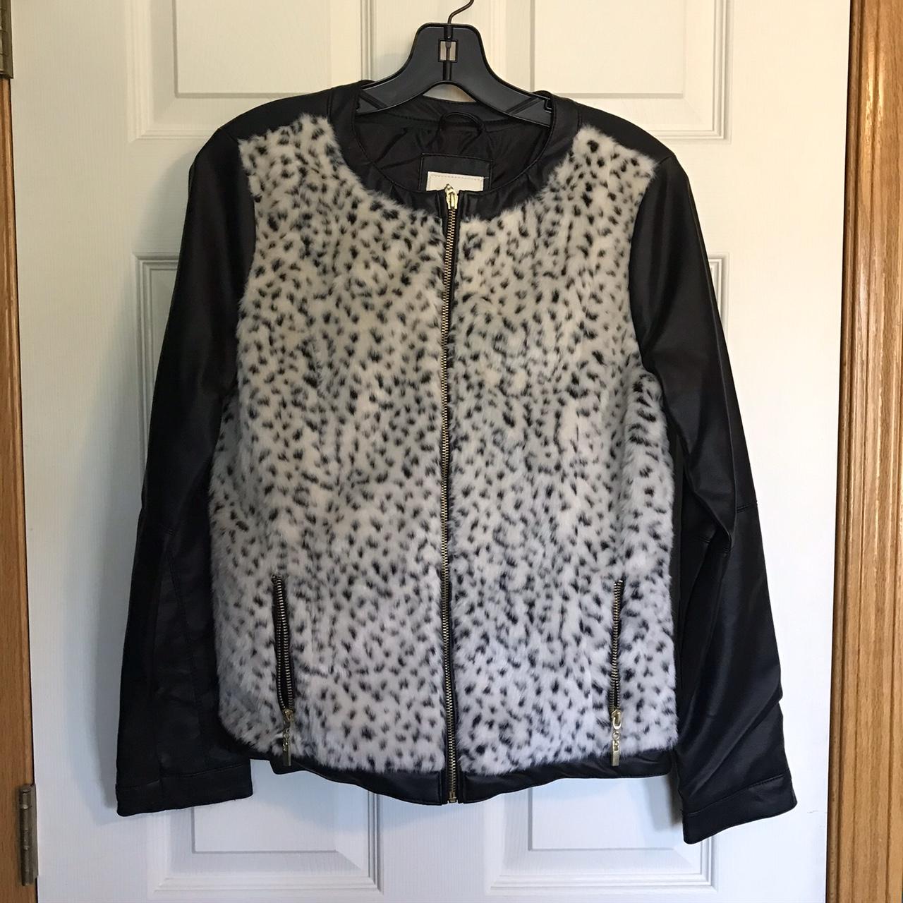 Cherokee leopard print fuzzy leather jacket. This is... - Depop