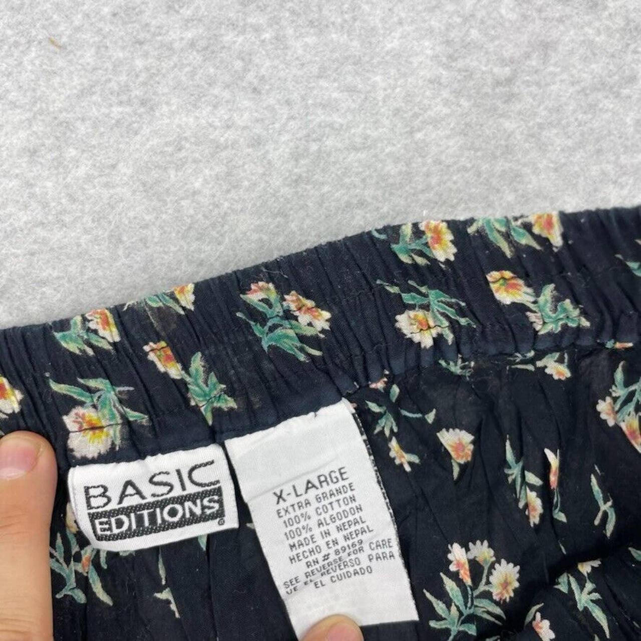 Vintage y2k Basic Edition Floral Elastic Waist Skit... - Depop