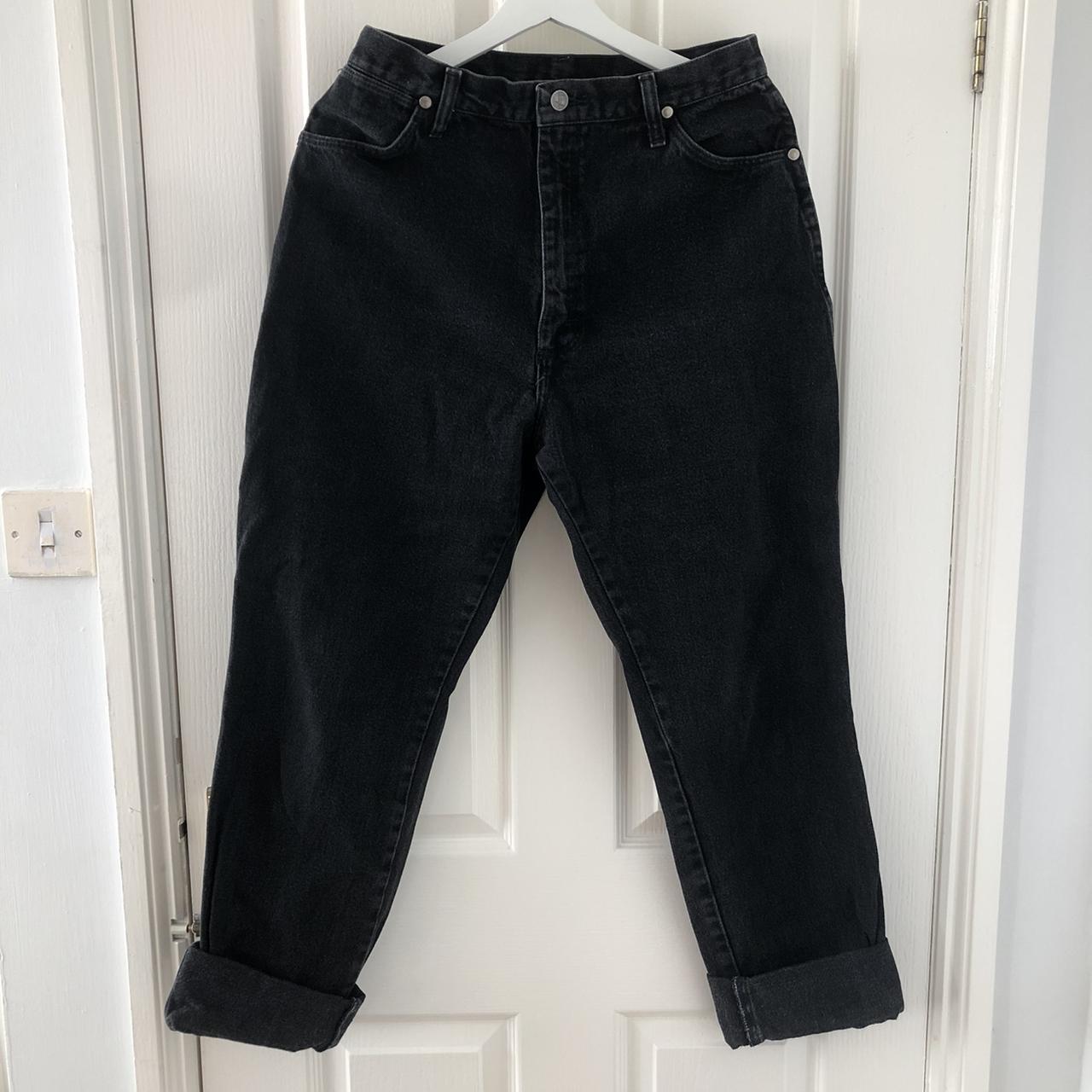 Wrangler jeans in black Hems can be worn full length... - Depop
