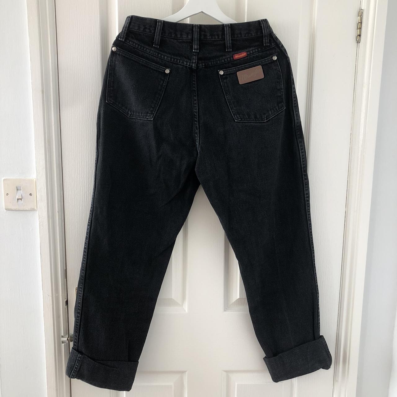 Wrangler jeans in black Hems can be worn full length... - Depop