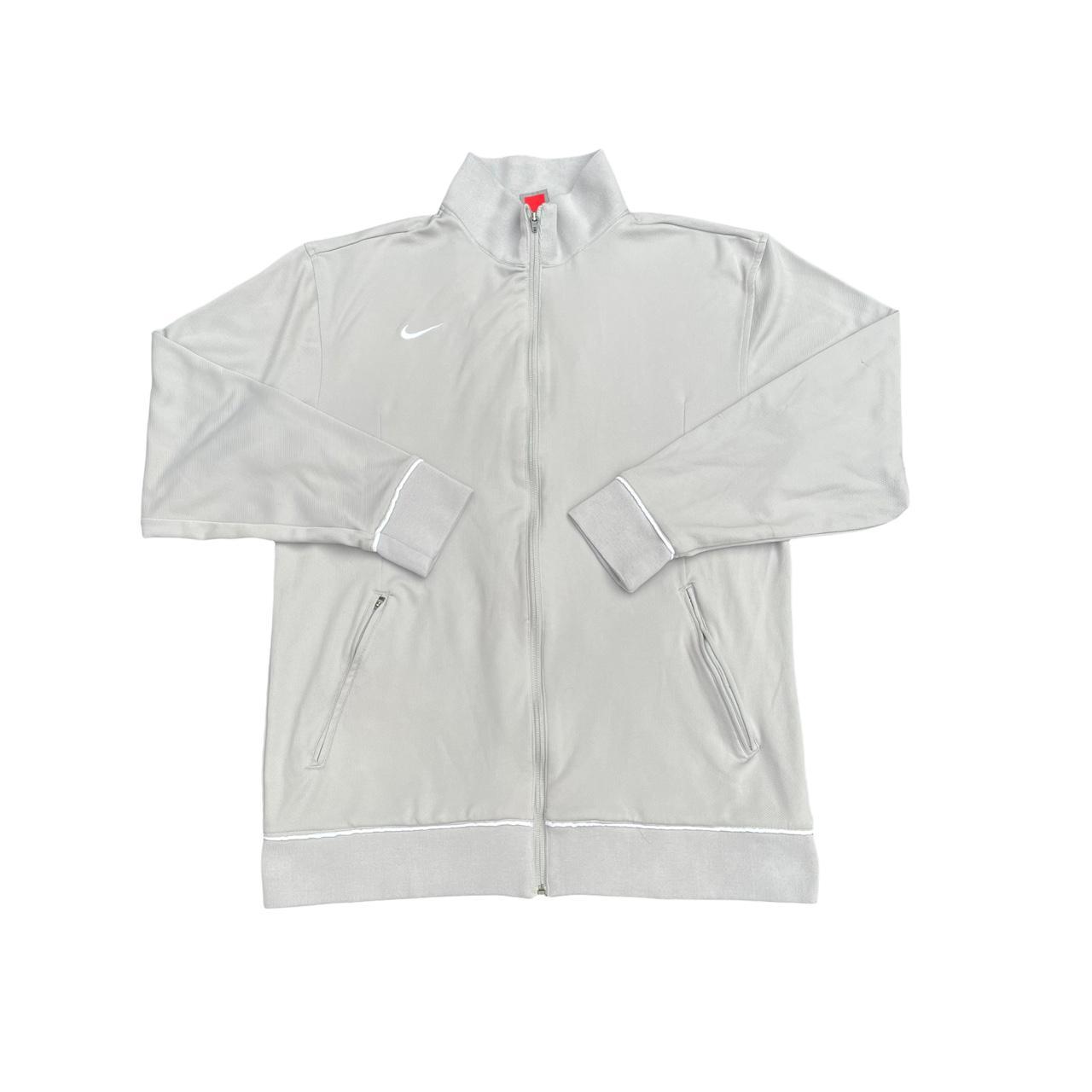 Vintage Nike grey Full Zip Track Jacket Size Mens L... - Depop