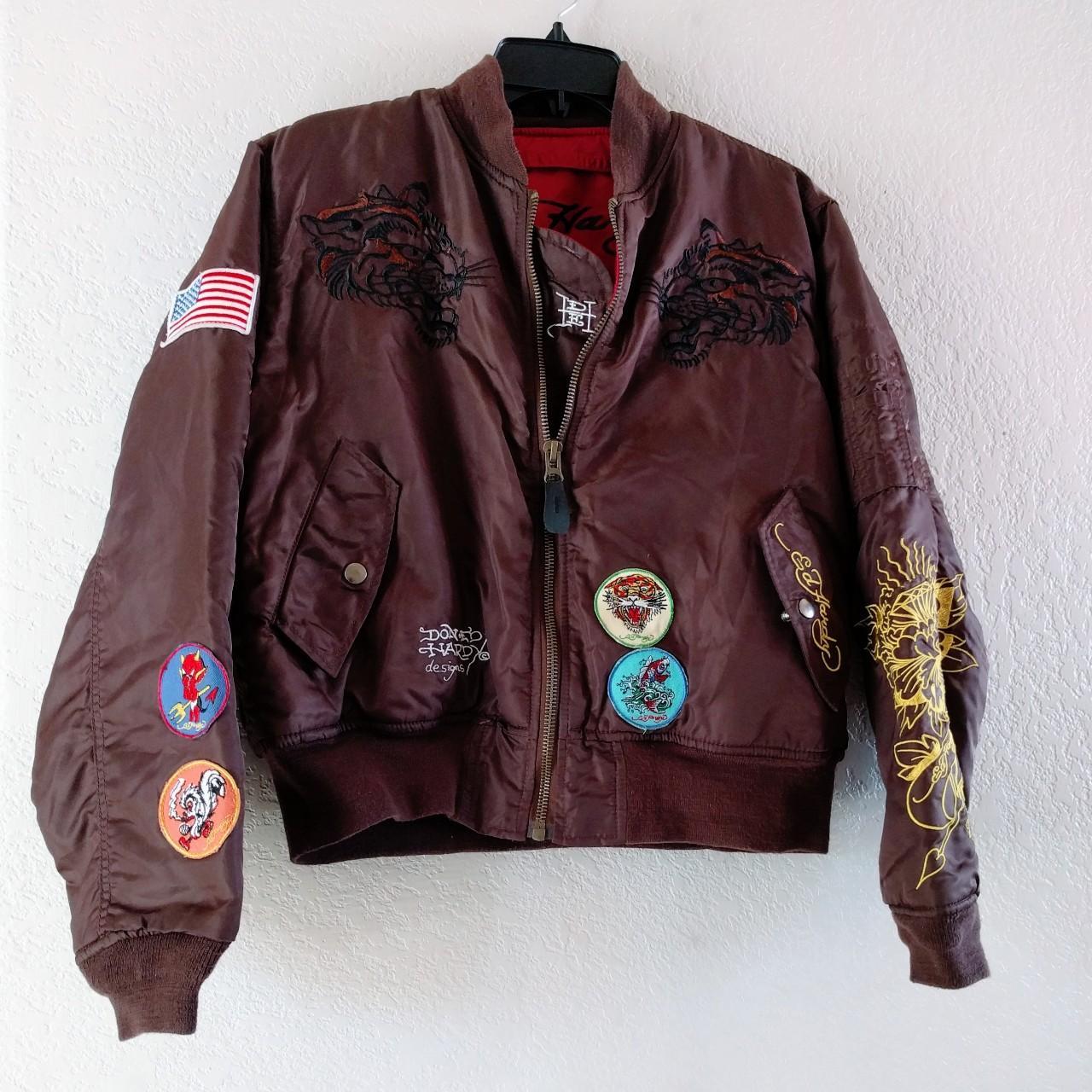 Ed Hardy Vintage "Tigers & Diamond" Embroidered... - Depop