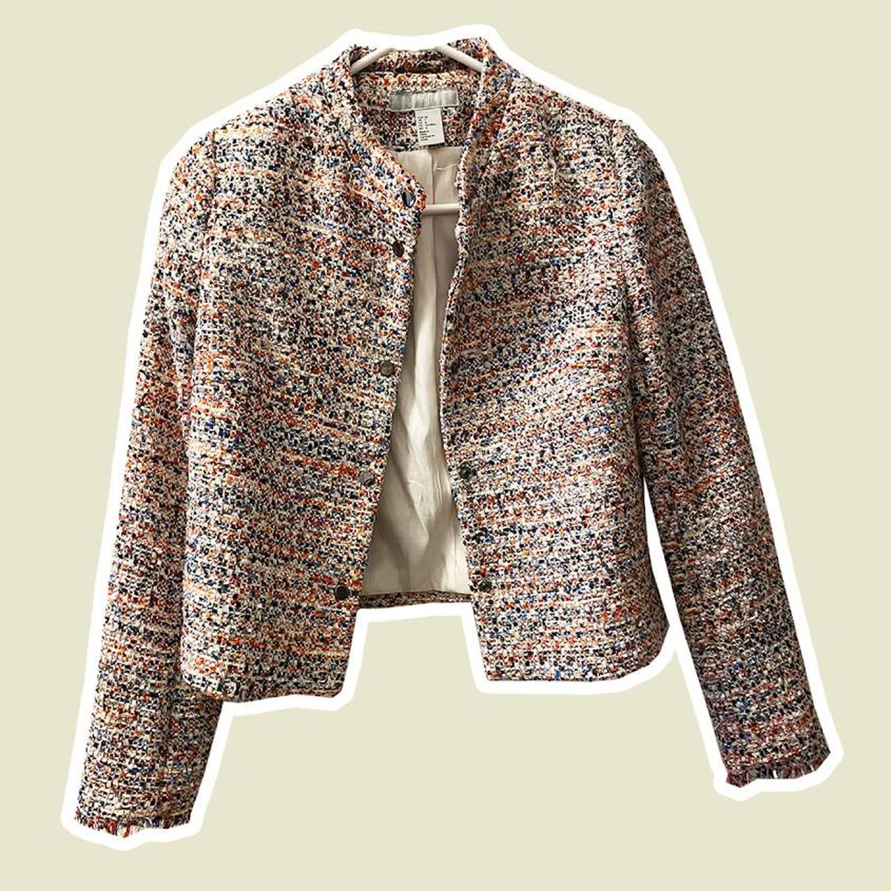 Perfect for spring! 💐 Colorful tweed jacket with... - Depop
