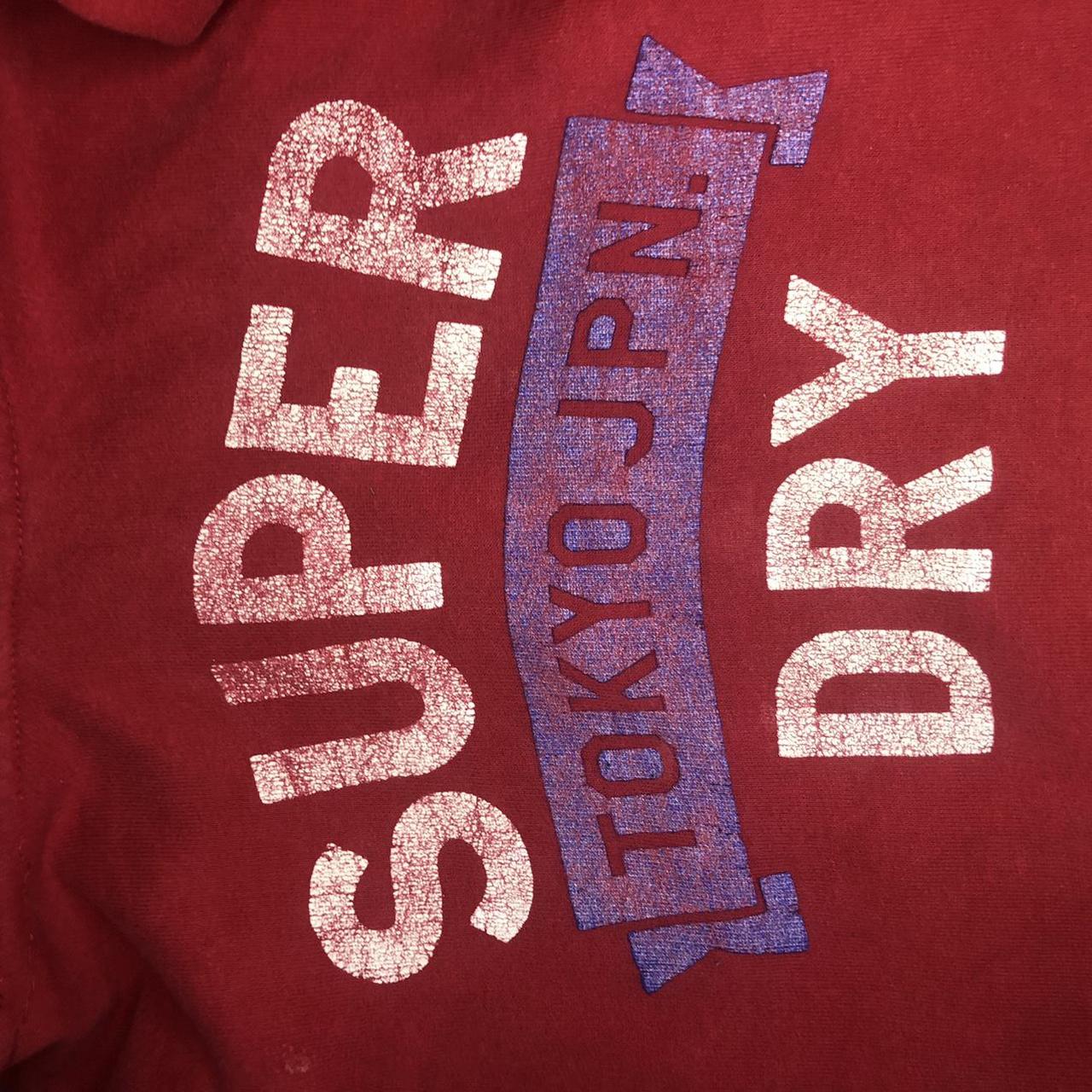 Superdry Men's Red Hoodie | Depop