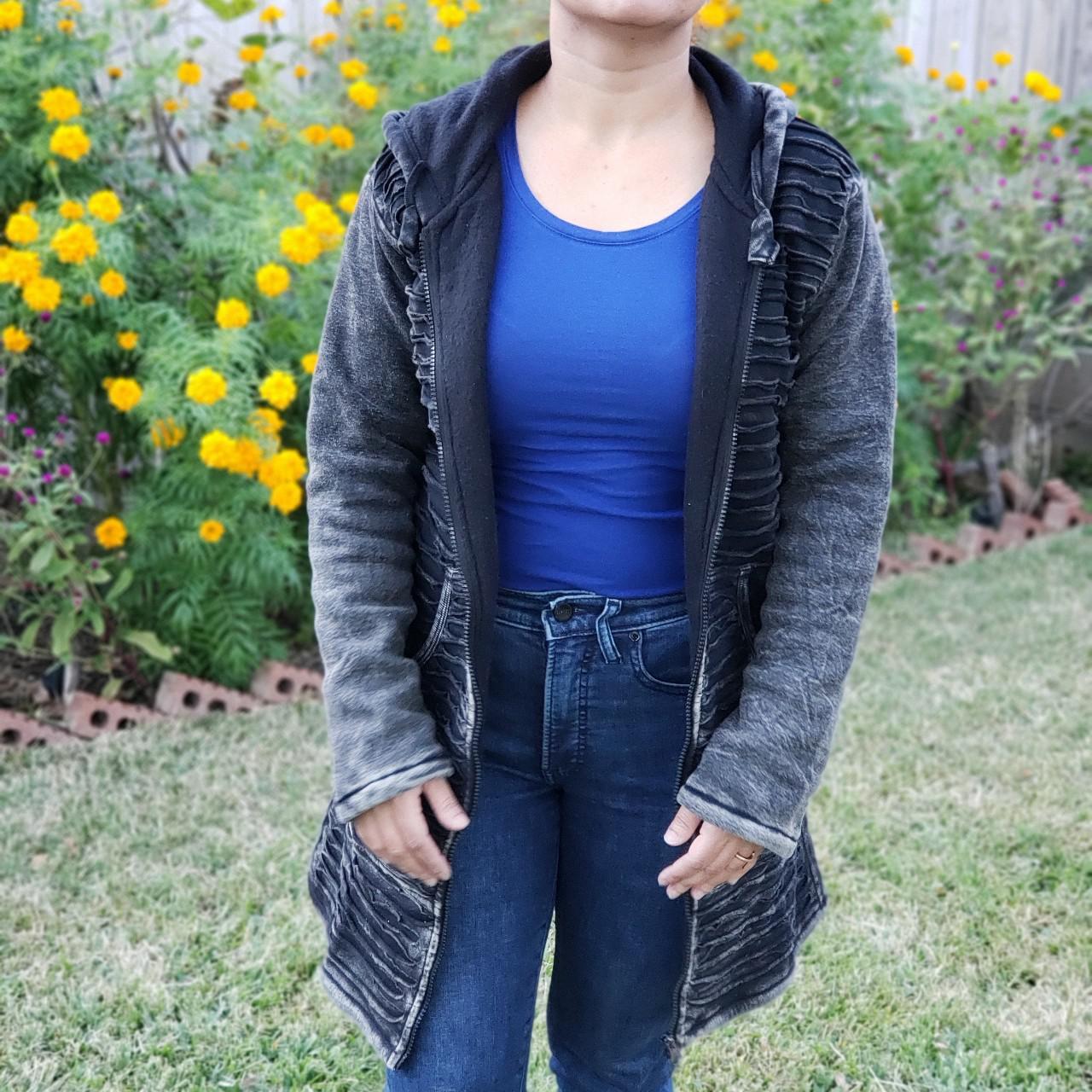 Namaste Handmade Stonewashed Grey Cutting Goth... - Depop