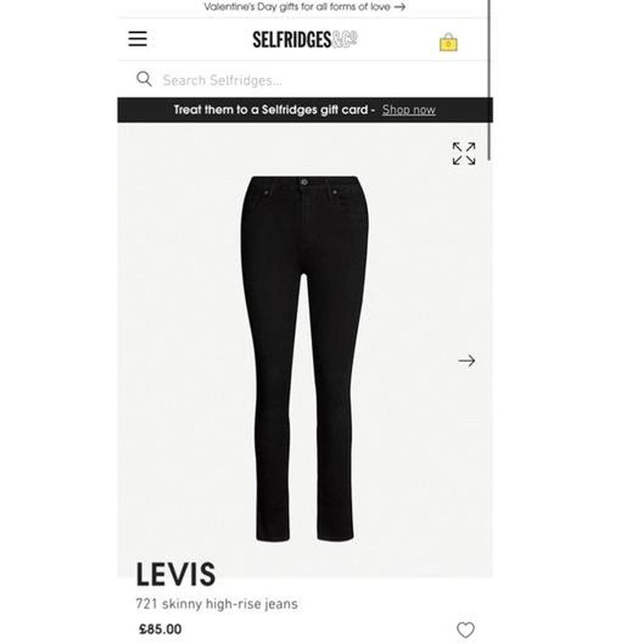 Levi’s 721 Black high waisted skinny jeans Bought... - Depop